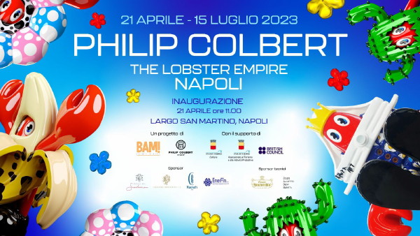 MOSTRA - "The Lobster Empire" di Philip Colbert, a Largo San Martino a Napoli dal 21 aprile al ...
